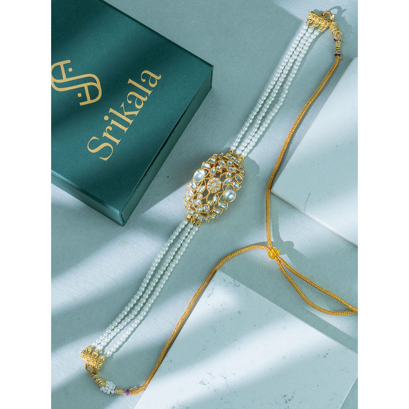 Buy Srikala White Gold Plated Pearl Bracelet Online