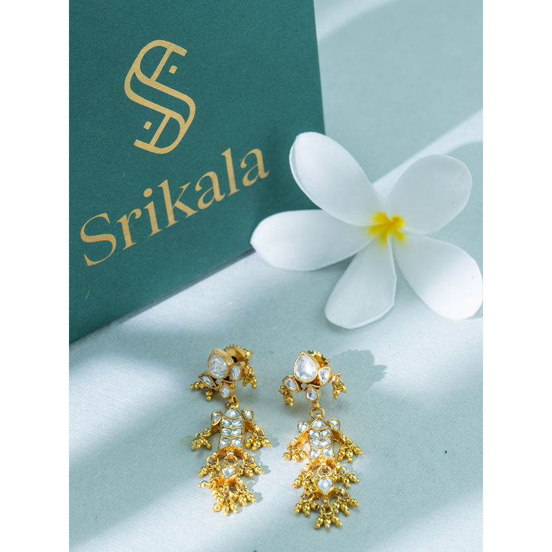Buy Srikala White Pearl Drop Earrings Online