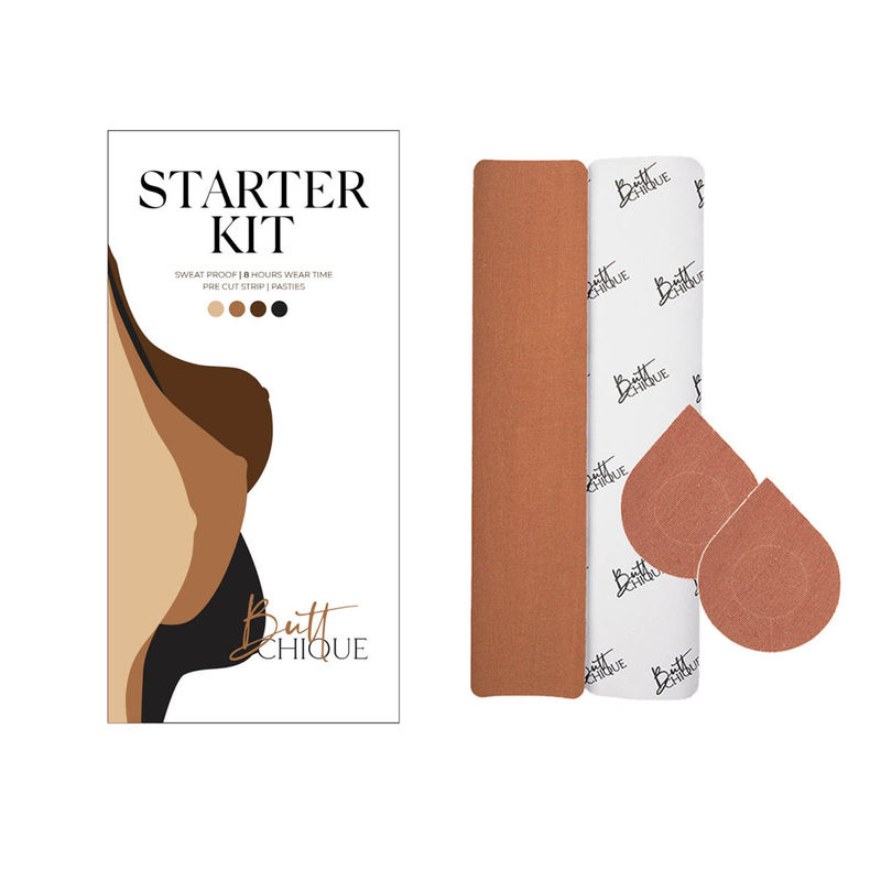 Buy ButtChique Tan Starter Kit Pre-Cut Body Tape Strip and Nipple Pasties (Set of 2) Online