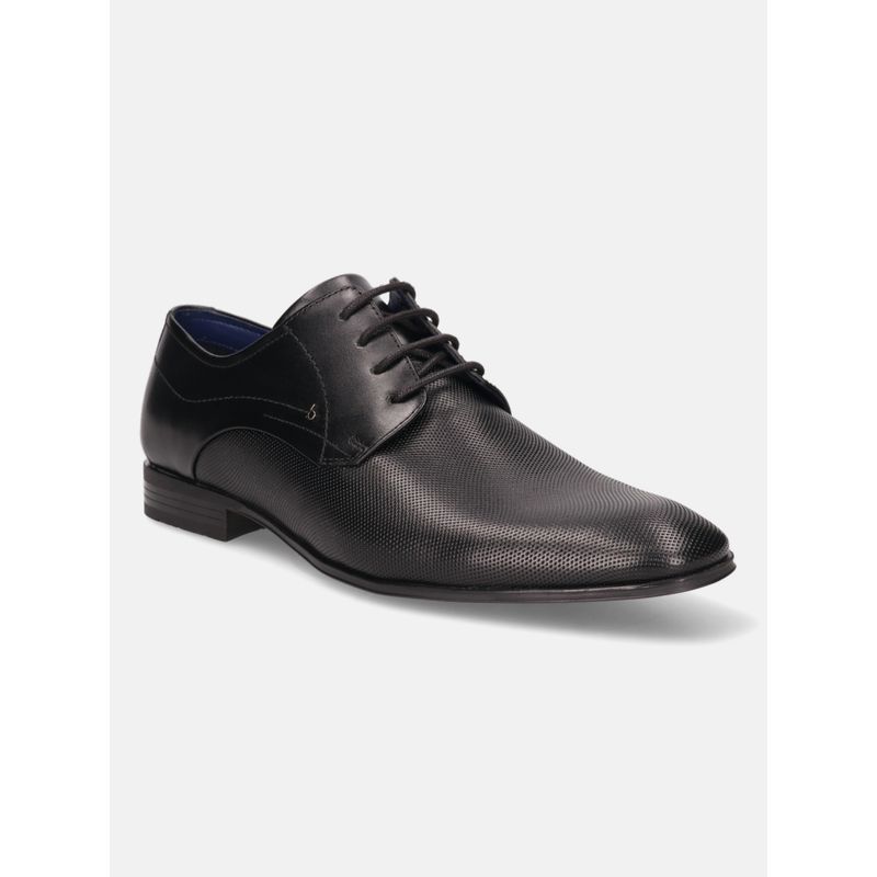 Buy Bugatti Matina Black Men Leather Derbies Formal Shoes Online