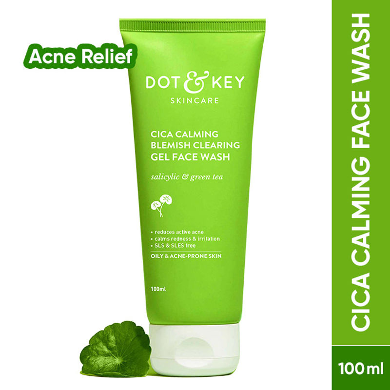 Buy Dot & Key Cica Salicylic & Green Tea Facewash For Acne Prone Skin ...