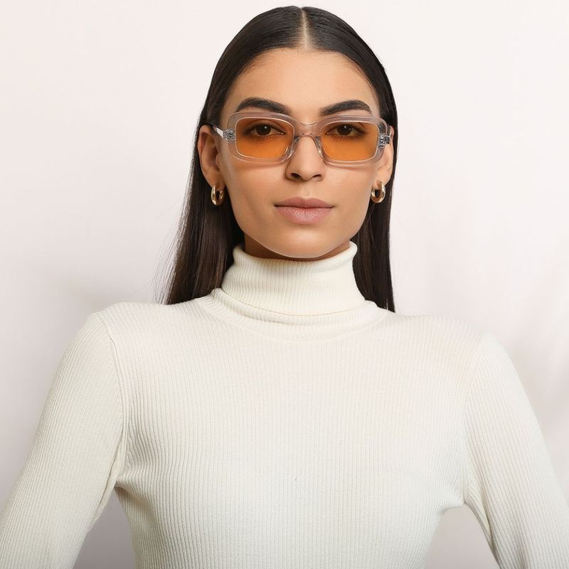 Buy John Jacobs S12436-C2 Transparent Yellow Full Rim Rectangle Medium ...