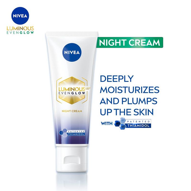 Buy Nivea Luminous Even Glow Night Cream Thiamidol & Hyaluronic Acid ...