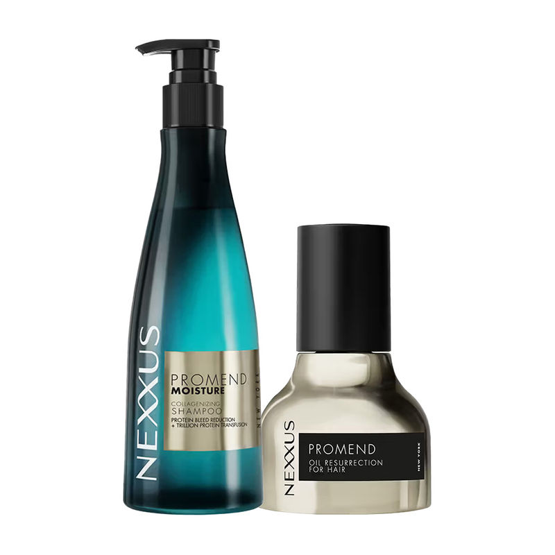 Buy Nexxus Promend Moisture Collagenizing Shampoo + Repair Oil Serum ...