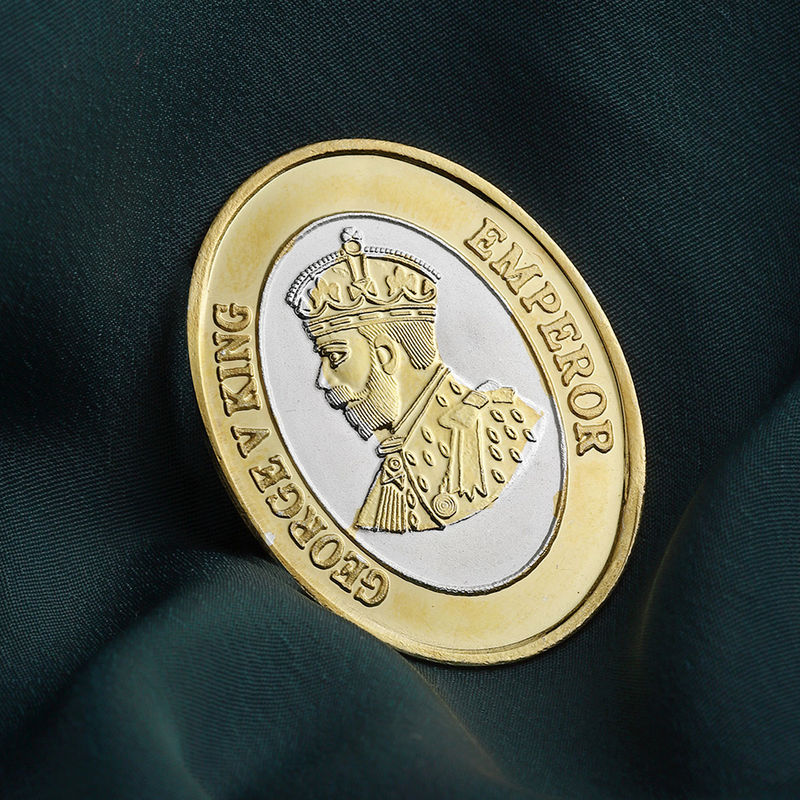 Buy PANASH 999 Pure Silver and Gold Toned Emperor Oval Coin - 5gm Online