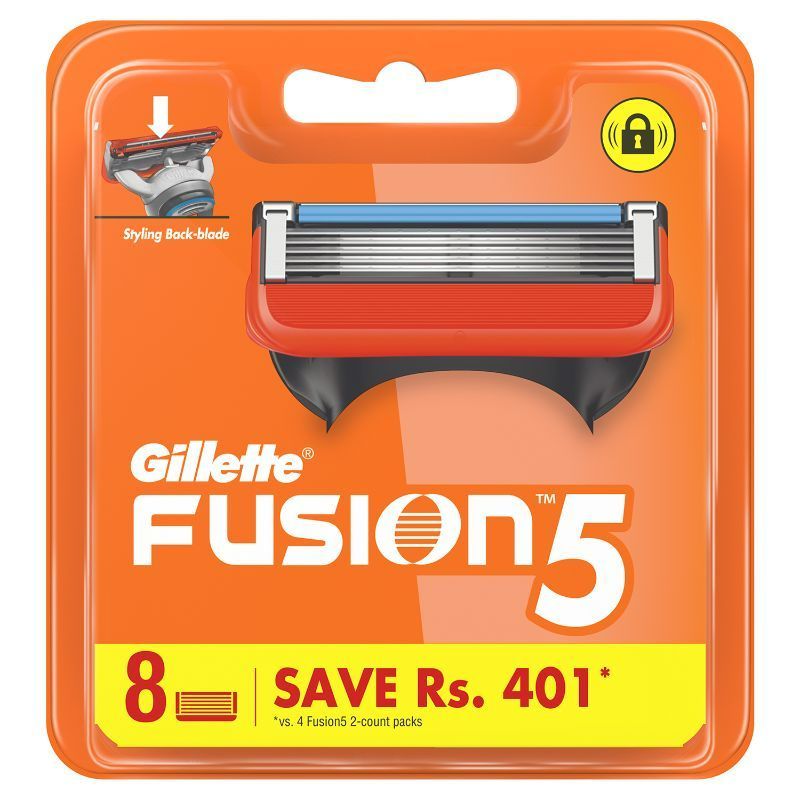 Gillette Fusion 5 Manual Shaving Razor Blades 8N Cartridge Save Rs. 551 ...