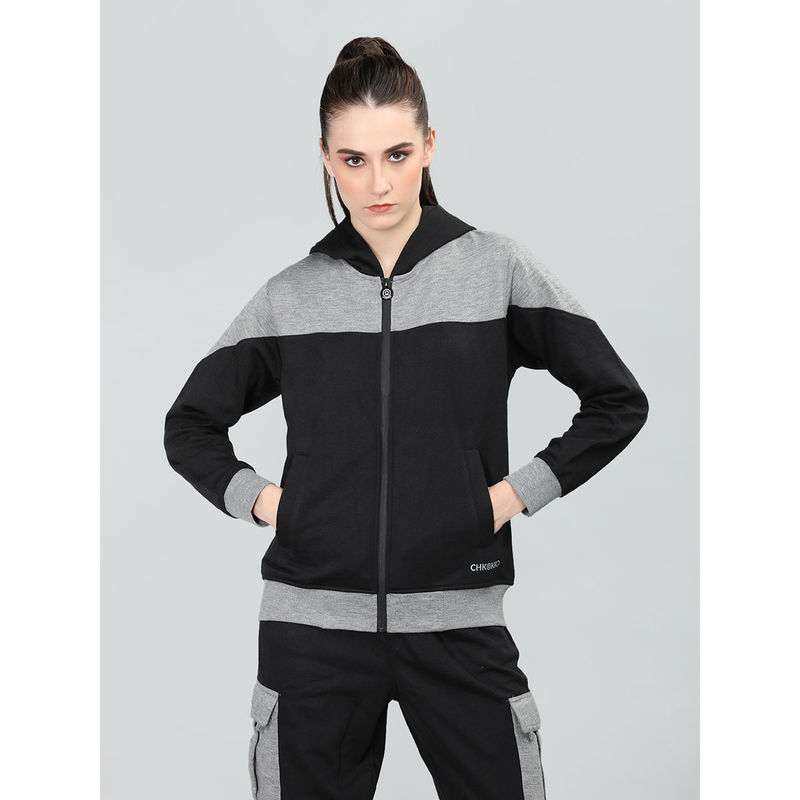 Buy Chkokko Women Winter Sports Zipper Stylish Jacket-Grey Online