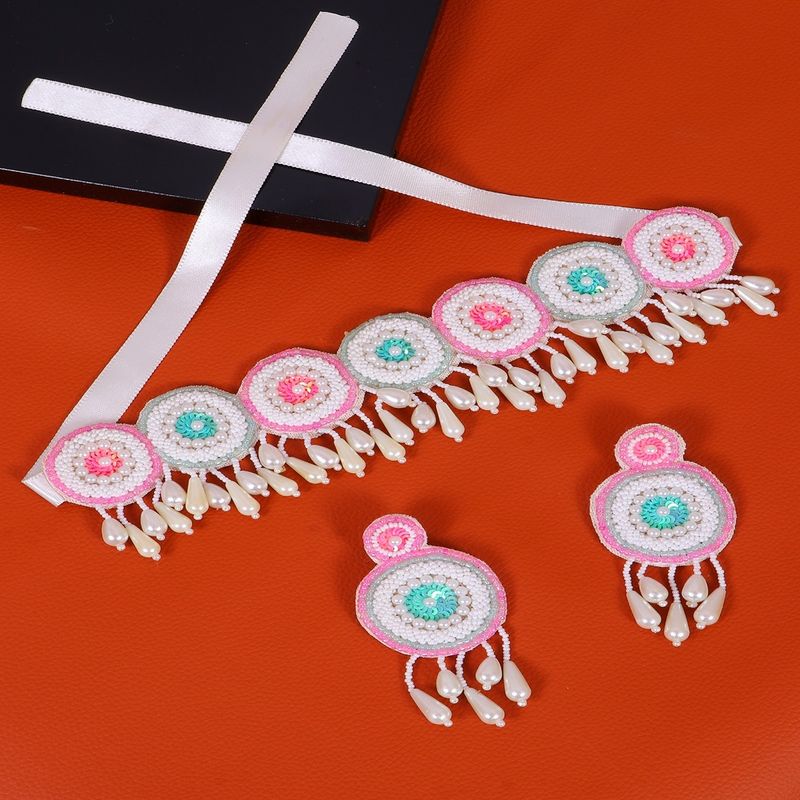 Crunchy Fashion Boho Beaded Handmade Multicolor Jewellery Set: Buy ...