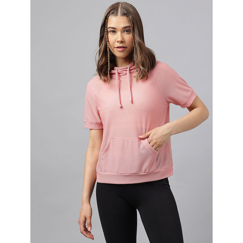 Buy Fitkin Women Pink Self Design Sweat Top Online