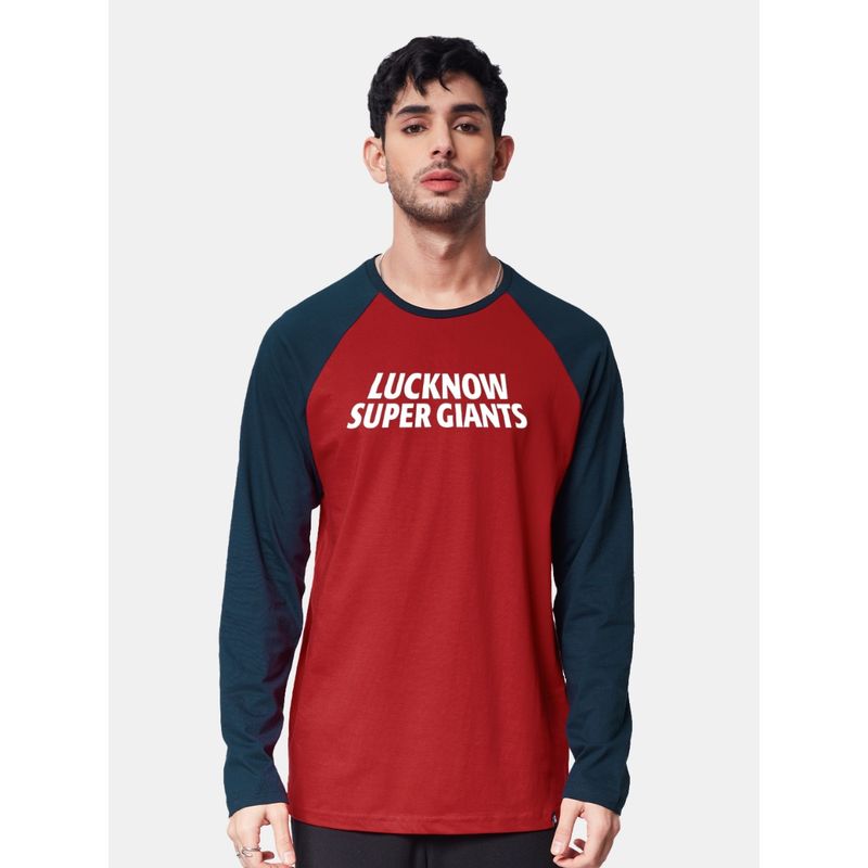 Buy The Souled Store LSG Red and Navy (Raglan) Full Sleeve T-Shirts for ...