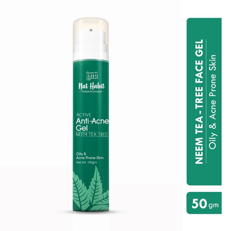 Buy Nat Habit Active Anti Acne Neem Tea Tree Face Gel Online