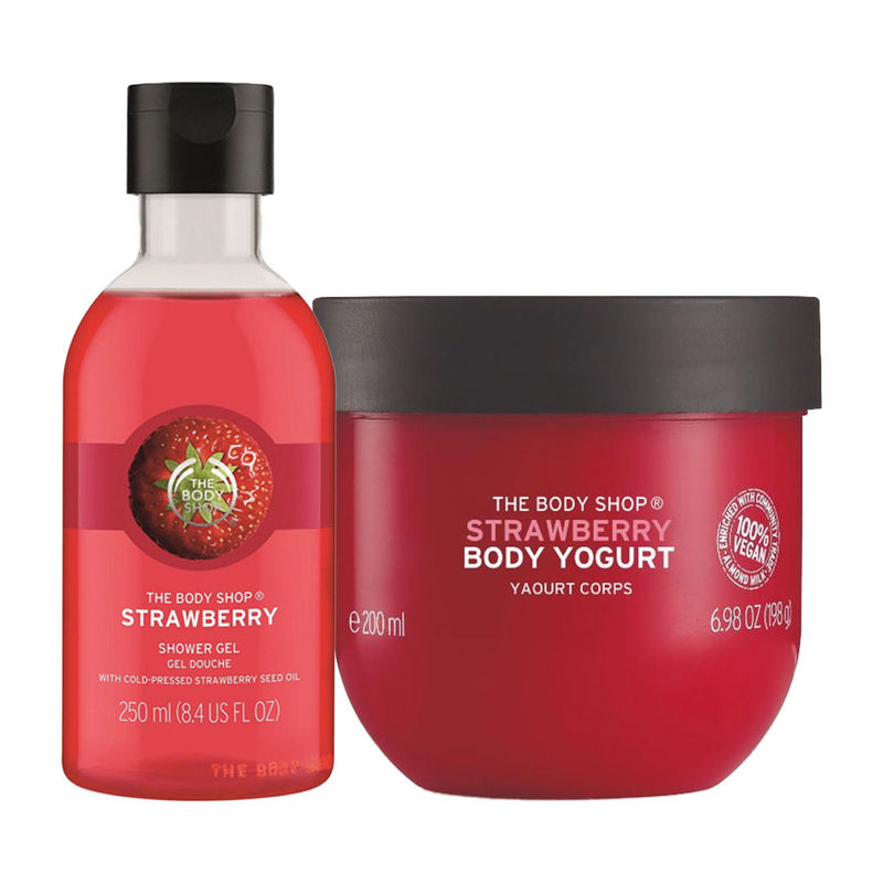 Buy The Body Shop Strawberry Shower Gel & Yogurt Combo Online