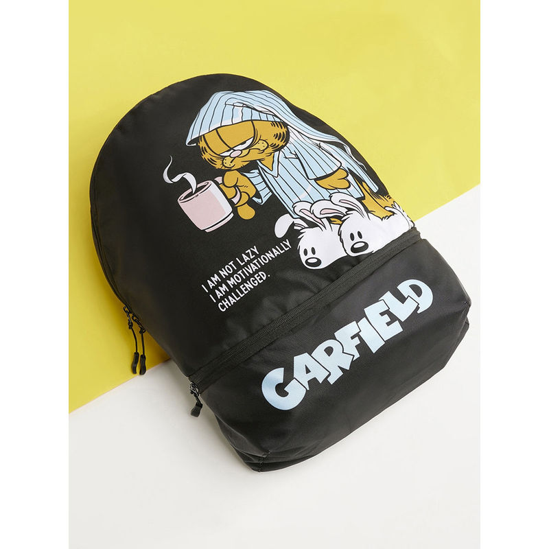 Buy Bewakoof X Official Garfield Merchandise Unisex Black Lazy Garfield ...