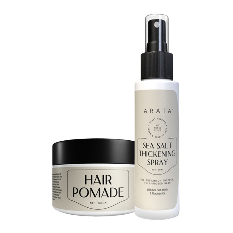 Buy Arata Pro Grooming Set With Sea Salt Thickening Spray And Hair Pomade Online