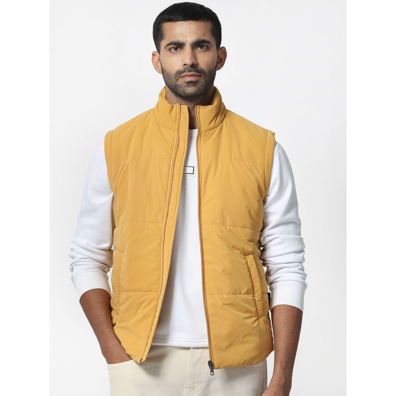 Buy Rare Rabbit Colson Yellow Solid Jacket Online