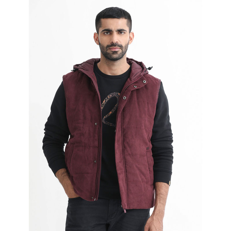 Buy Rare Rabbit Rald Maroon Solid Jacket Online