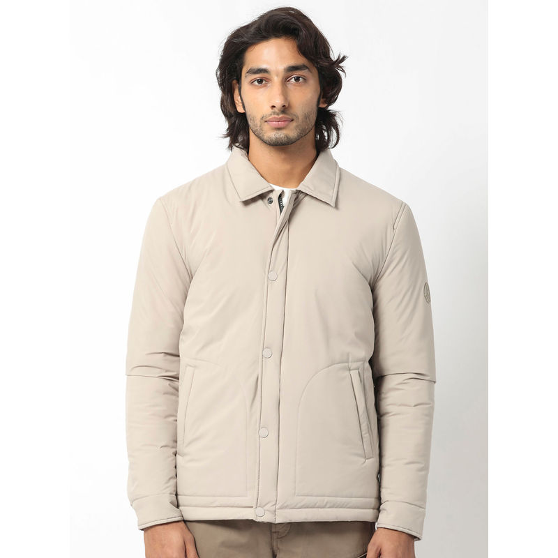 Buy Rare Rabbit Wanza Beige Solid Jacket Online