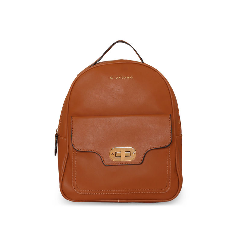 Buy Giordano Women's Brown Solid Backpack Online