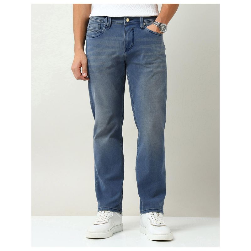 Buy AD By Arvind Mid Rise Blue Slim Fit Jeans Online
