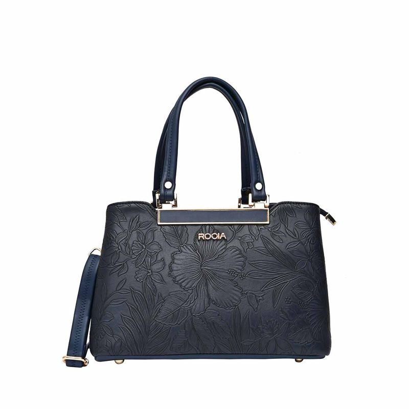 Buy ROCIA By Regal Navy Women Textured Medium Handbag Online