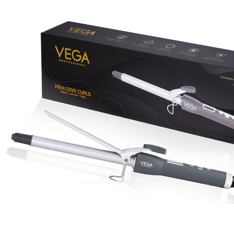 Buy VEGA Professional Pro Cera Curls 19mm Barrel Hair Curler (VPMCT-02 ...