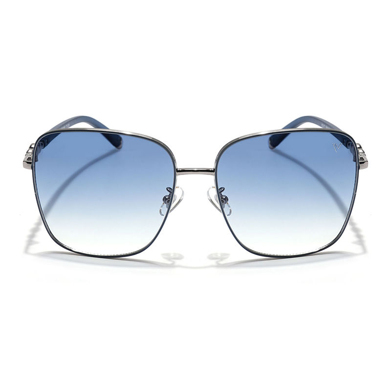 Buy Voyage Unisex Silver Frame Blue Lens Color Square Sunglass (58) Online