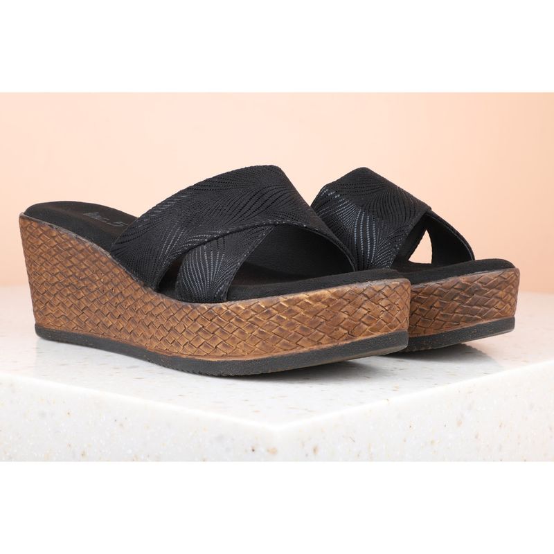 Inc.5 Embellished Black Wedges: Buy Inc.5 Embellished Black Wedges ...