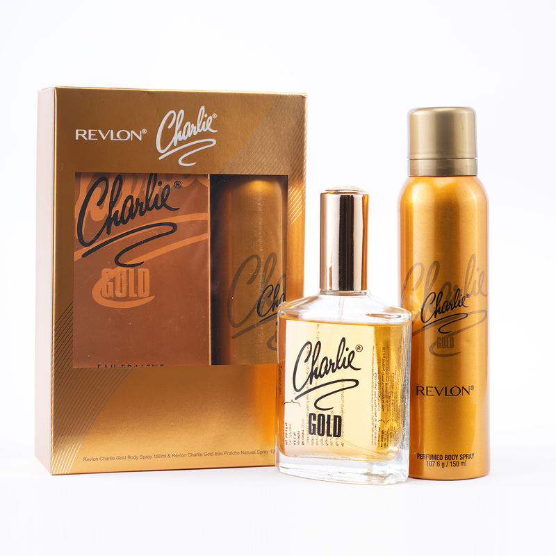 Buy Revlon Charlie Gold Body Deo & Perfume Spray Gift Set Online