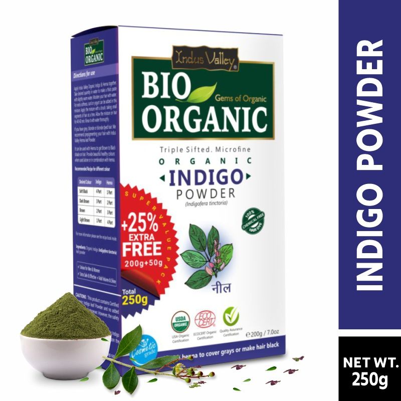 Buy Indus Valley Bio Organic Indigo Hair Color Powder Online