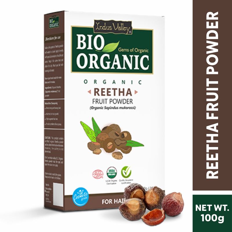 Buy Indus Valley Bio Organic Natural Reetha Fruit Hair Color Powder Online