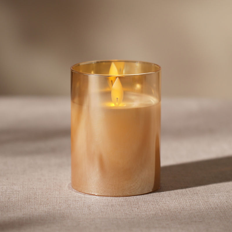 Buy Pure Home + Living Beige Natural LED Flickering Flame Candle (L) Online