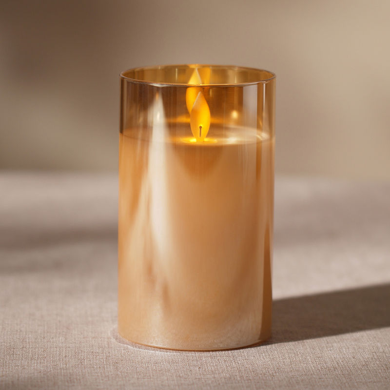 Buy Pure Home + Living Beige Natural LED Flickering Flame Candle (S) Online