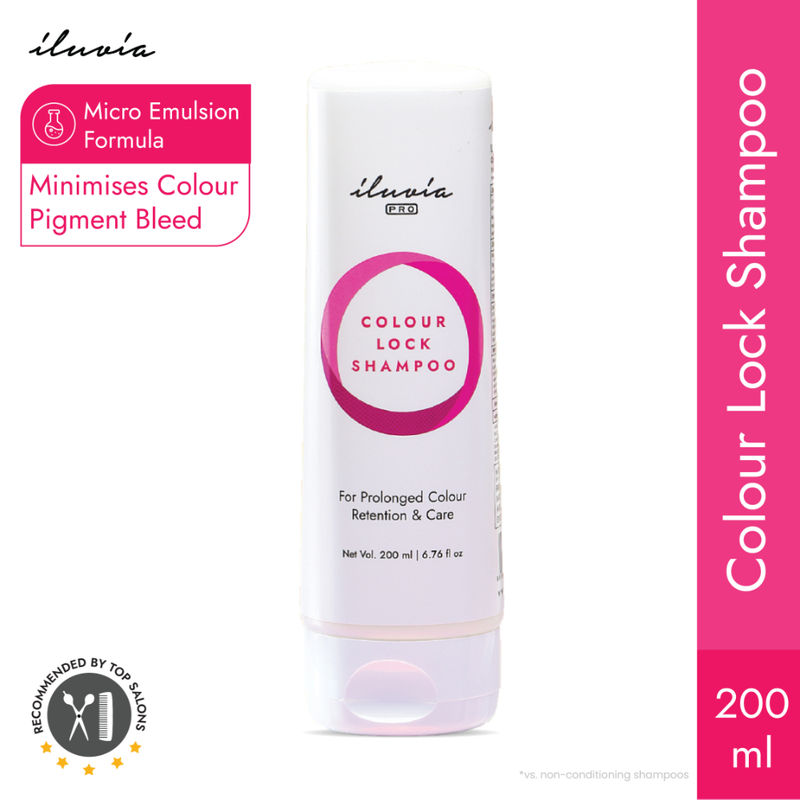 Buy iluvia Colour Lock Shampoo, Sulfate Free, pH Balanced, For Coloured ...