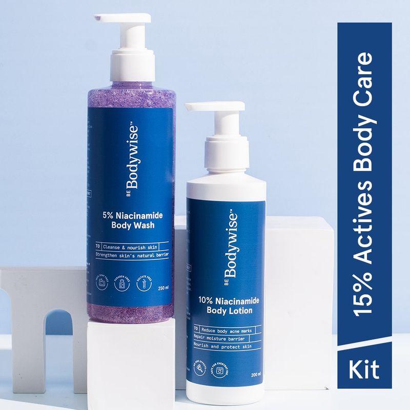 Buy Be Bodywise 5% Niacinamide Body Wash + 10% Niacinamide Body Lotion ...