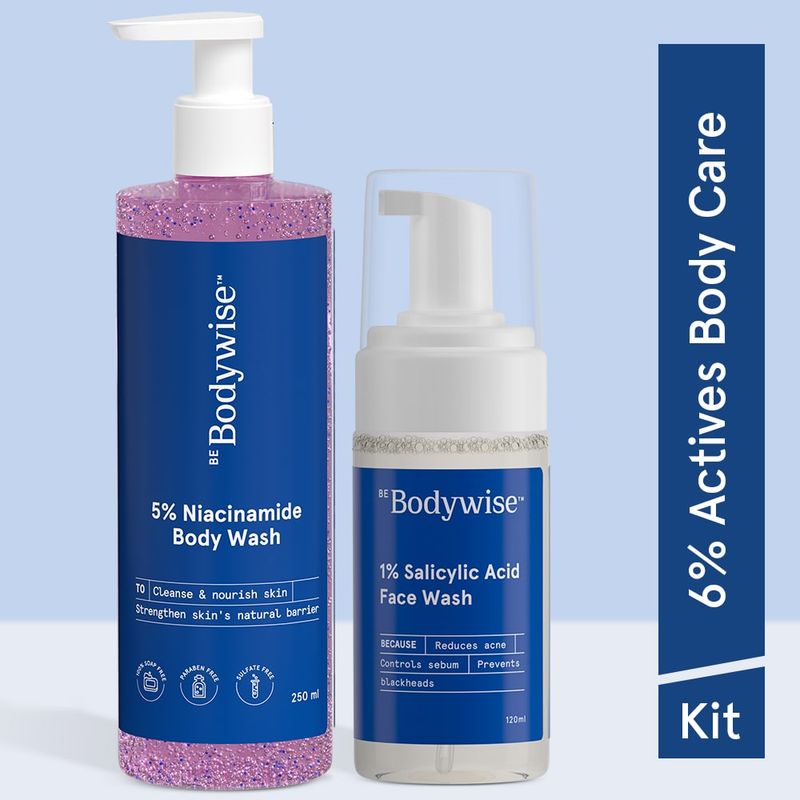Buy Be Bodywise 5% Niacinamide Body Wash & 1% Salicylic Acid Face Wash ...