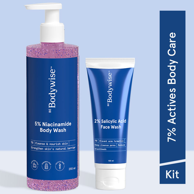 Buy Be Bodywise 5% Niacinamide Body Wash + 2% Salicylic Acid Face Wash ...