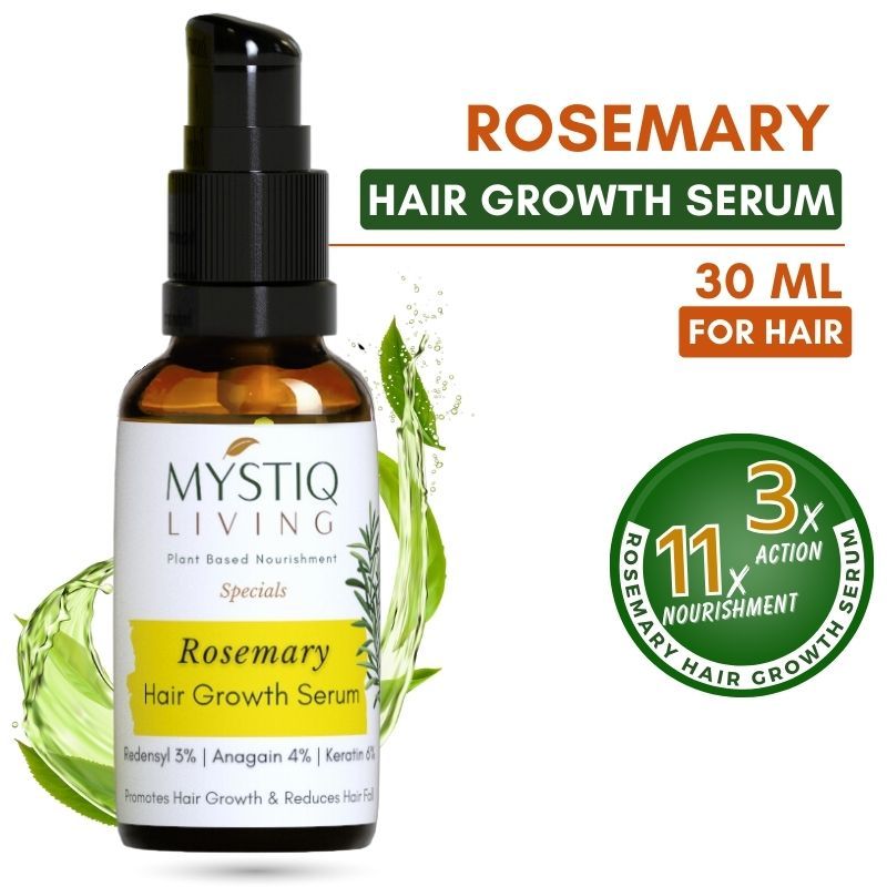 Buy Mystiq Living Rosemary Hair Growth Serum For Scalp With Redensyl ...