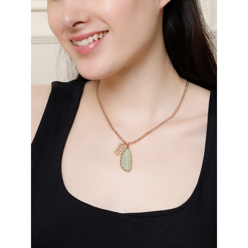 Buy ELLE Delicate Stone Double E Necklace Online