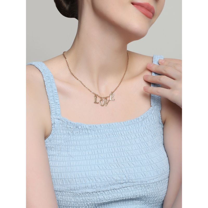 Buy ELLE Delicate Chain Symbol Of Love Necklace Online