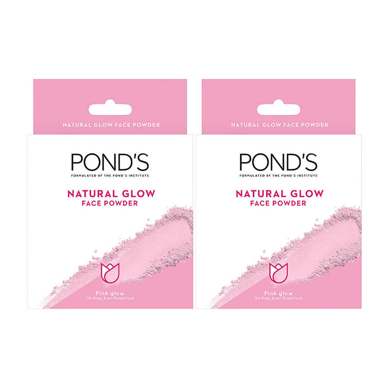 Buy Ponds Natural Glow Face Powder - Pink (Pack of 2) Online