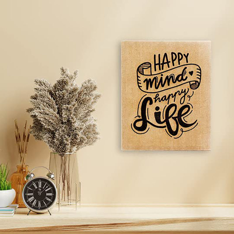 Itsy Bitsy Vintage Wall Decor Art Happy Mind Happy Life 8x10 Inch: Buy ...