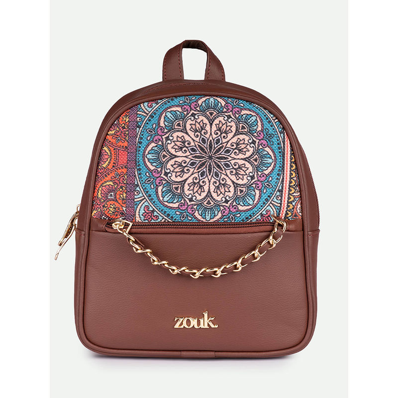 Buy Zouk Mayra Mini Backpack Multicolor Mandala Print Online