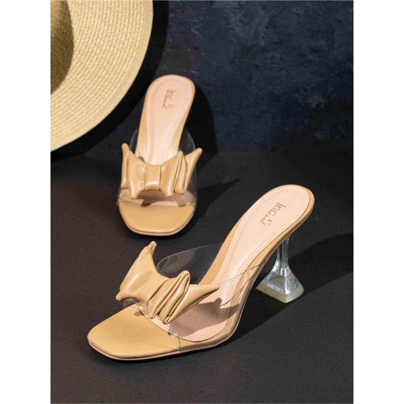 Buy Inc.5 Womens Beige Party Wear Transparent Spool Heels Online