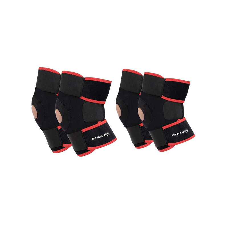 Buy Strauss Pack of 2 Black Adjustable Knee Support Patella Online