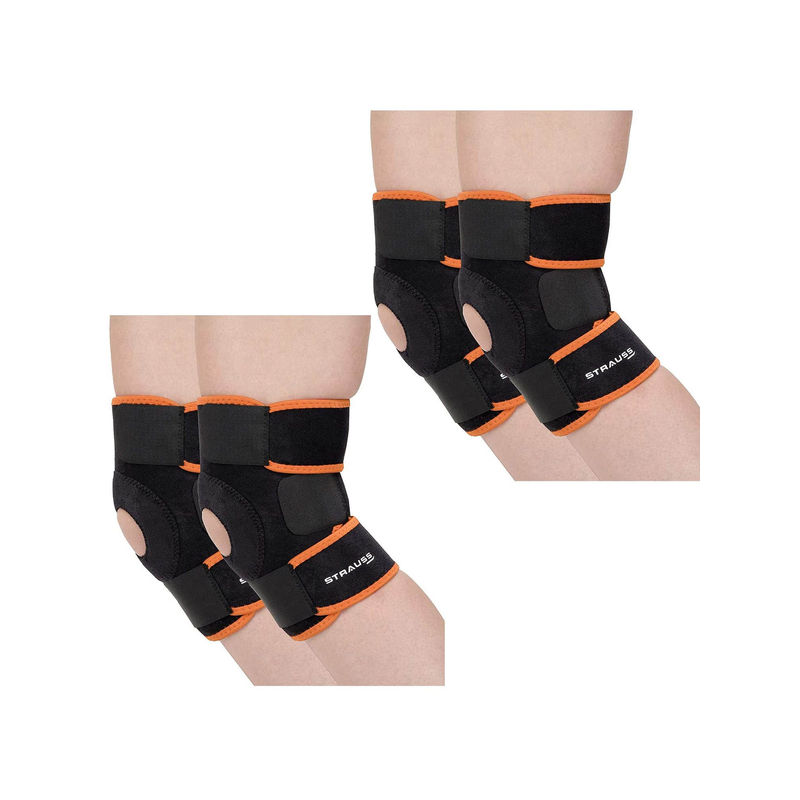 Buy Strauss Pack of 2 Orange Adjustable Knee Support Patella Online