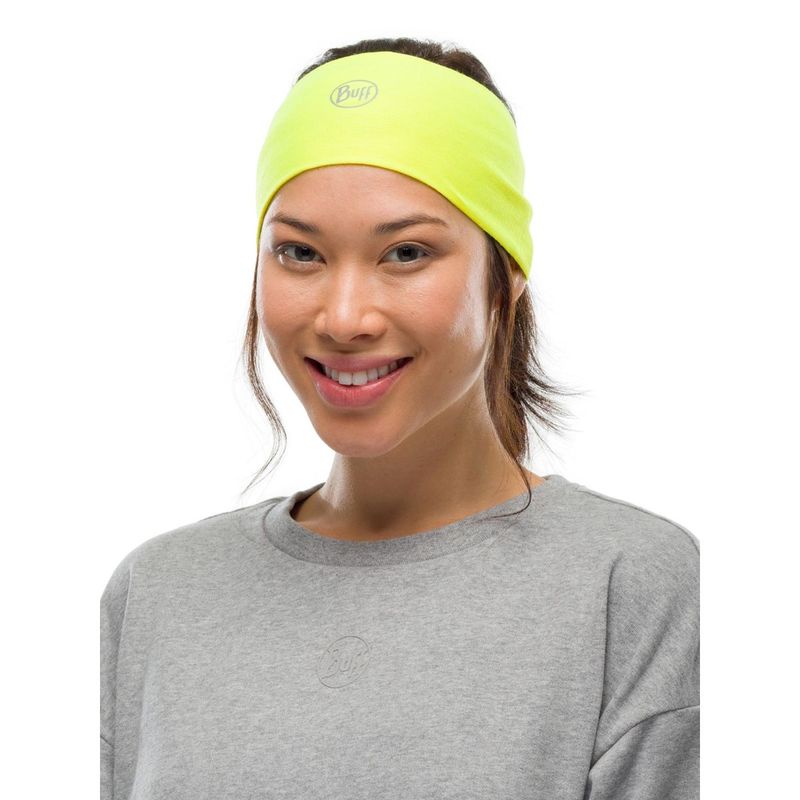 Buy Buff Coolnet Uv+ Headband Solid Solid Yellow Fluor Headband Online