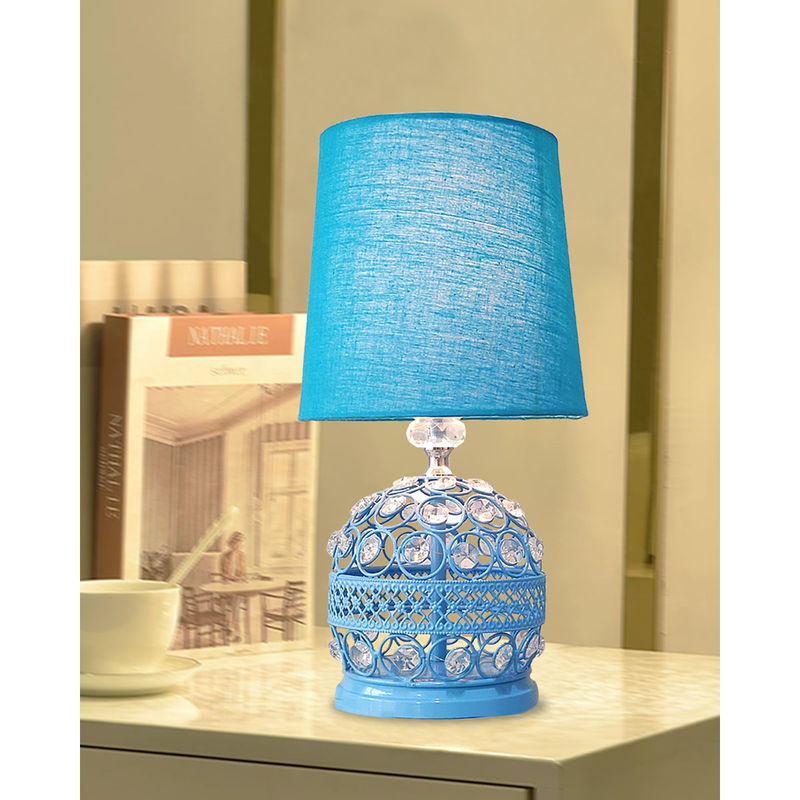 Buy Homesake Modern Small Crystal Table Lamp Blue Online