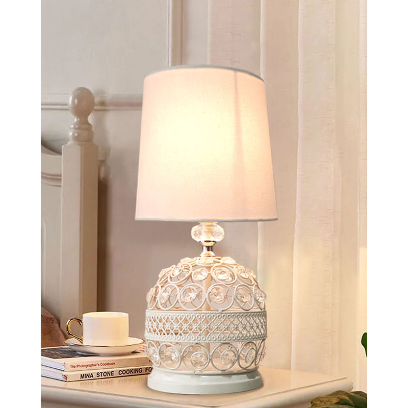 Buy Homesake Modern Small Crystal Table Lamp White Online