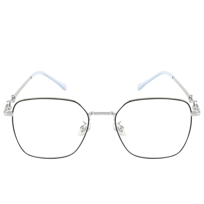 Buy TED SMITH Full Rim Black with Silver Square Eyeglasses Frames for ...