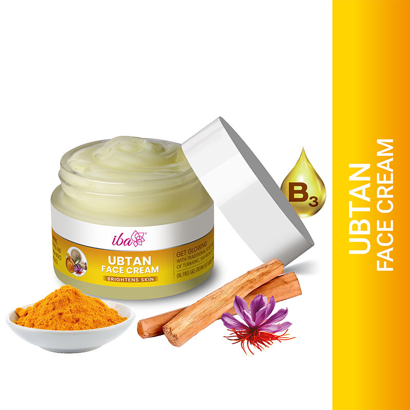 Buy IBA Ubtan Face Cream With Turmeric, Sandalwood & Saffron For ...